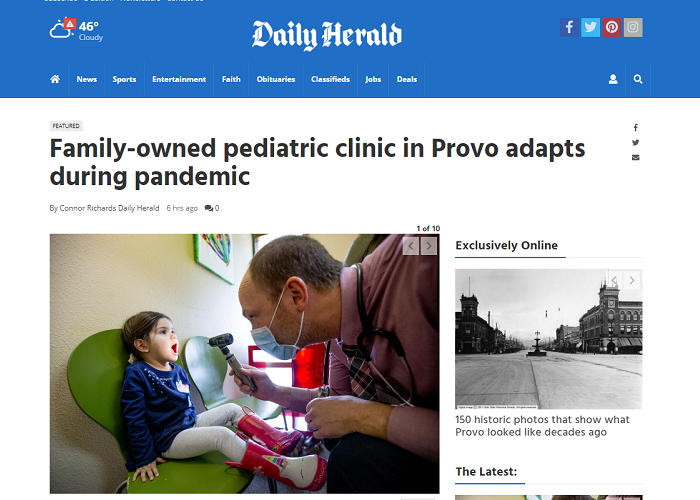 Pediatric Care in Local News About COVID-19! - Daily Herald - Provo ...